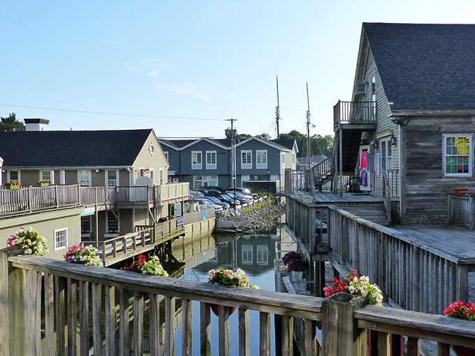 Where Venice meets Maine! These charming waterside buildings with flower-adorned decks create Kennebunkport's unique version of a coastal canal district.