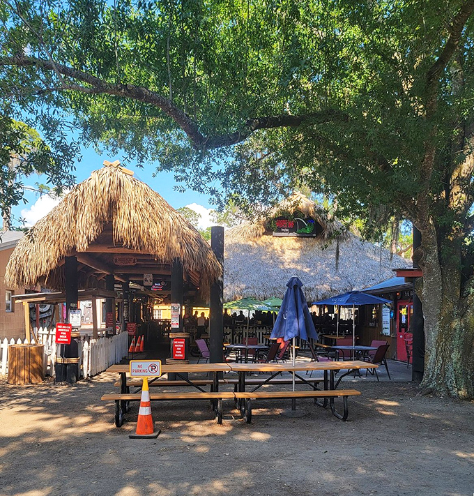 The outdoor dining area where shade trees and lake breezes combine to create nature's perfect dining room.