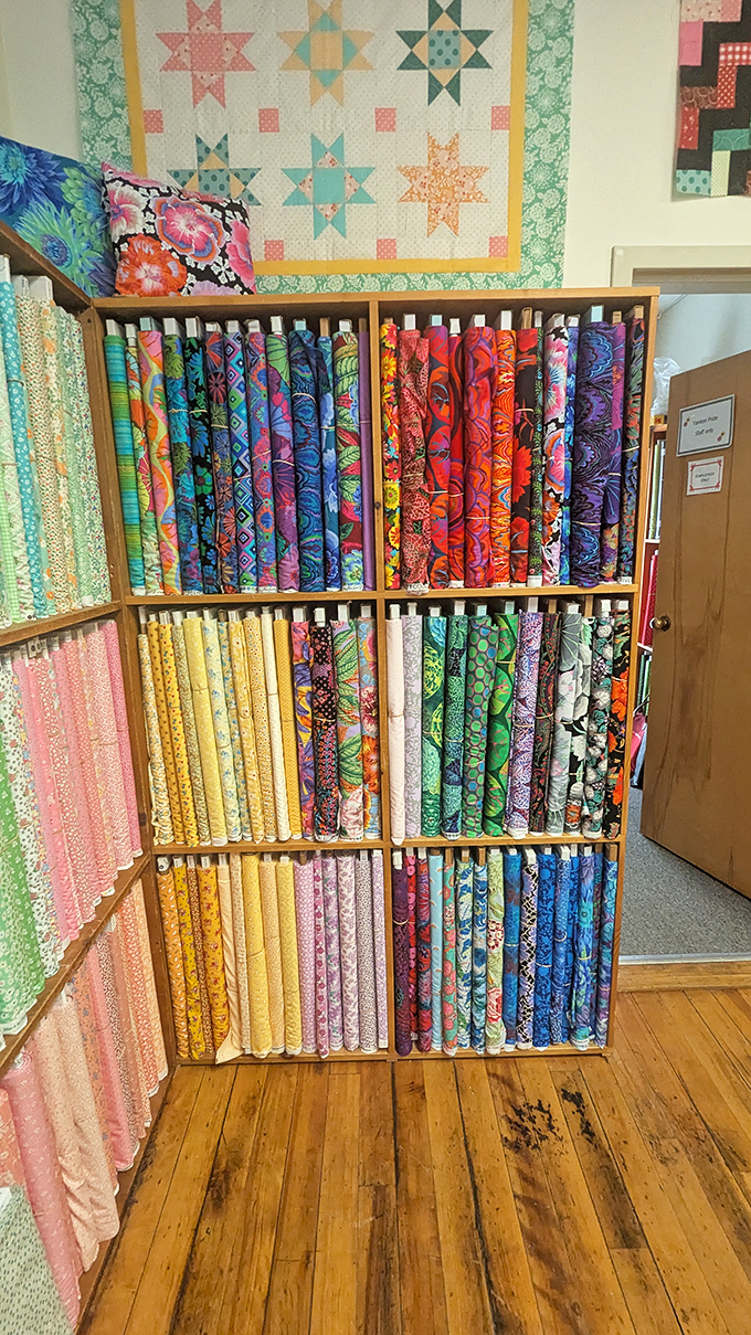 Vibrant fabrics dance together in perfect harmony, showcasing how different patterns and colors can create something greater than the sum of their parts.