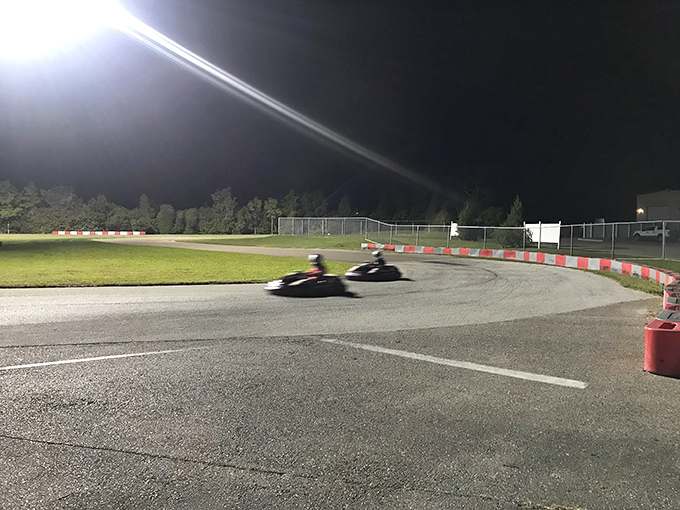 Nighttime racing: When the sun goes down, the track lights up for an entirely different racing experience under the stars.