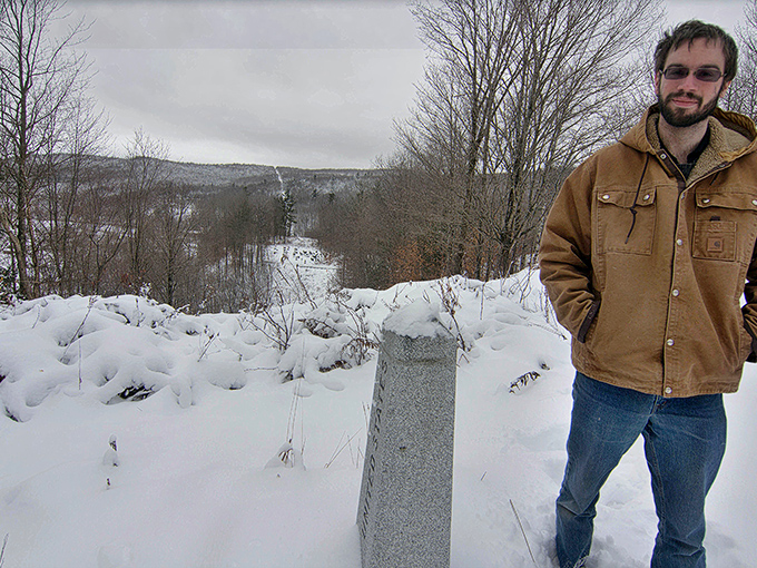 Winter transforms the border into a snow-covered wonderland where national boundaries seem as fleeting as footprints in fresh powder.