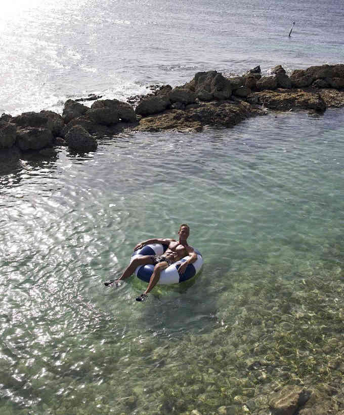 Floating without a care: When your biggest decision is whether to drift clockwise or counterclockwise around your private island.