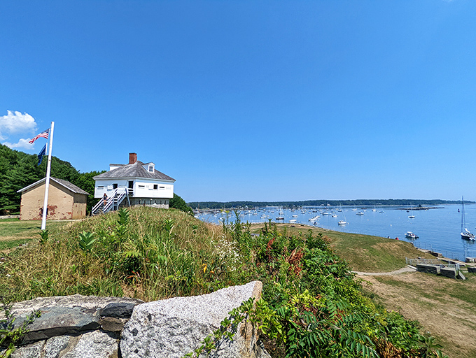 Historic fort buildings sitting by the water remind us that the best views never go out of style.