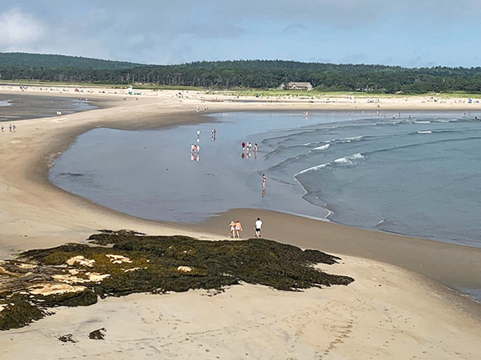 Popham Beach's vast expanse of sand meets the powerful Atlantic, where centuries of maritime traffic have contributed to its sea glass bounty. 