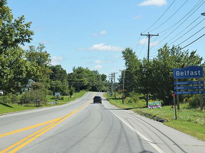 The tree-lined streets of Belfast welcome visitors with their small-town charm and well-preserved historic character.