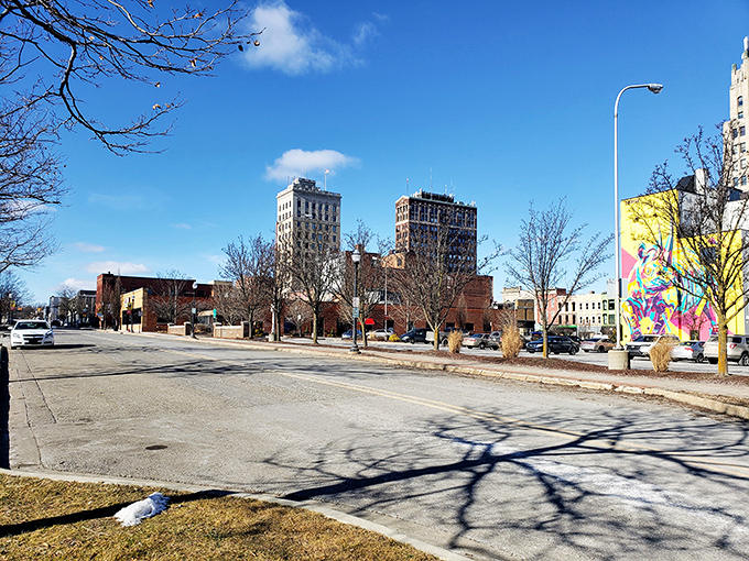 The streets of Jackson showcase the city's architectural heritage, with well-preserved buildings from various eras.