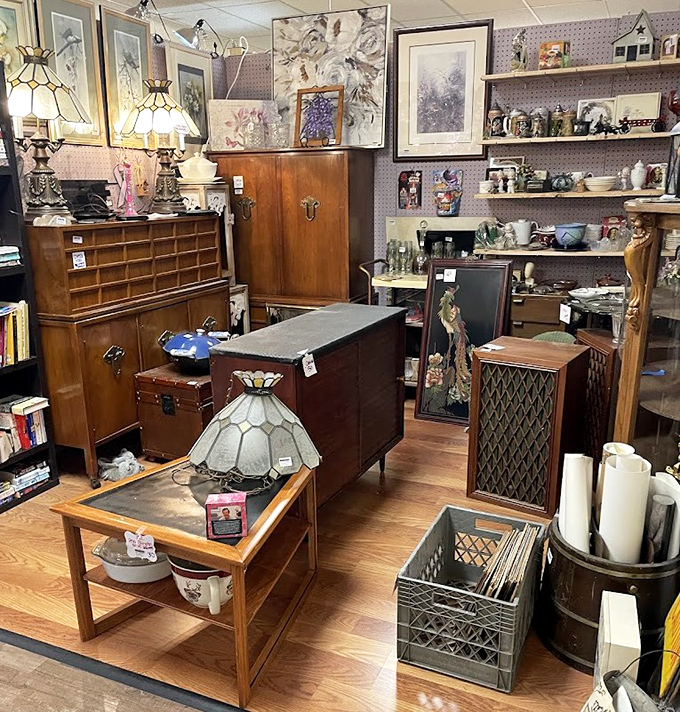 This isn't just furniture &ndash; it's a museum where you can touch everything. That Tiffany-style lamp has illuminated countless late-night conversations.