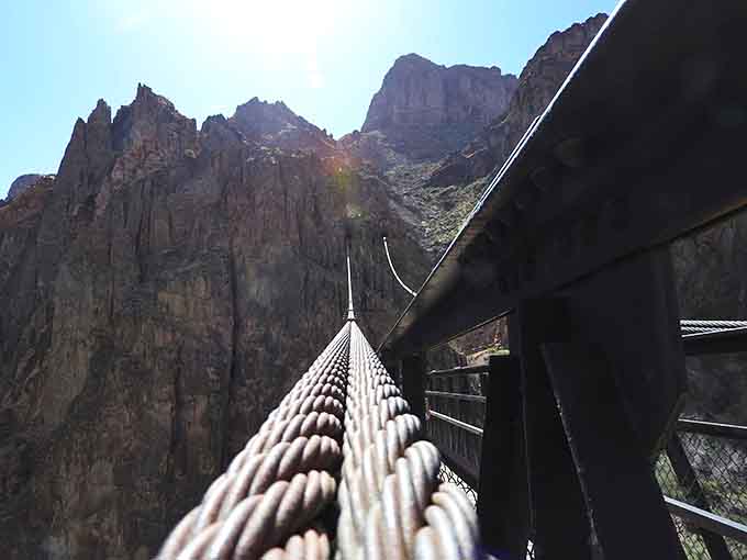 The Bright Angel Trail offers a gentler ascent than South Kaibab, which your knees will appreciate on the way back up.