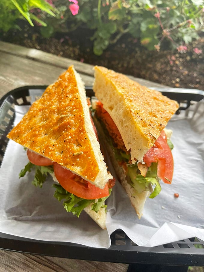 Fresh ingredients shine in this Caprese creation &ndash; proof that simplicity, when executed perfectly, creates culinary magic.