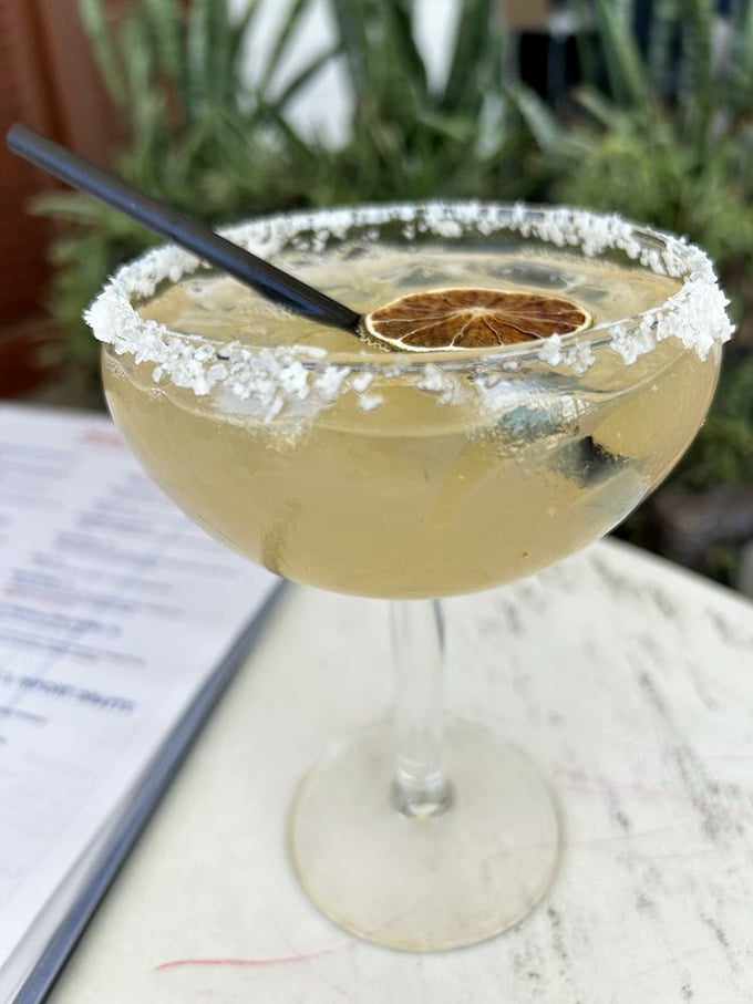 Category 3 Margarita: This sunshine-colored concoction packs a hurricane-worthy punch beneath its innocent salt-rimmed exterior.