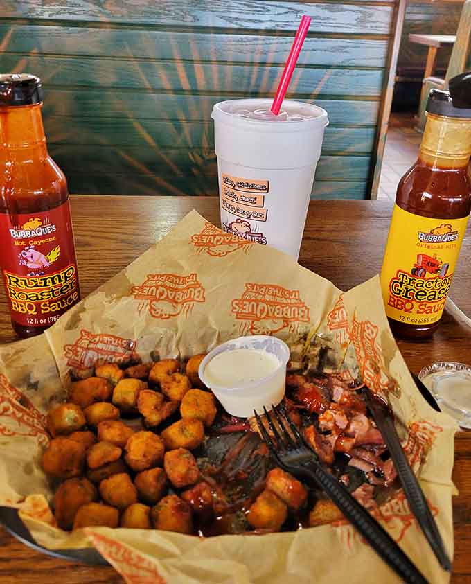 Fried okra at BubbaQue's converts okra skeptics one crispy, golden bite at a time, served alongside barbecue that'll make you weep with joy.