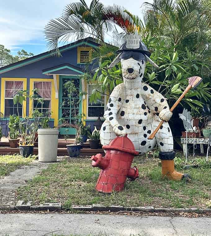 Fireman Snoopy stands ready to extinguish any outbreak of boring, armed with spots and an inexplicable sense of duty.