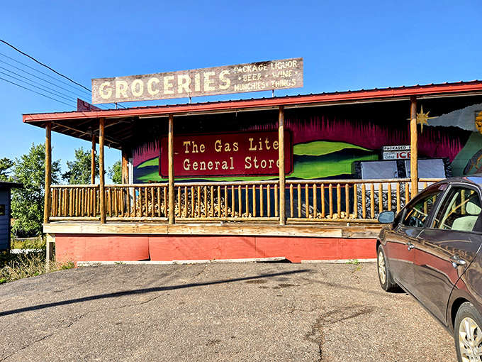 Historic storefronts like this one remind visitors that Copper Harbor's past as a copper boom town still echoes through its present.