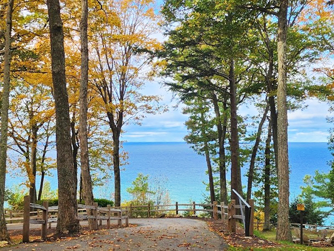 This Lake Michigan overlook rewards visitors with a panoramic view that stretches to the horizon &ndash; nature's own infinity pool.