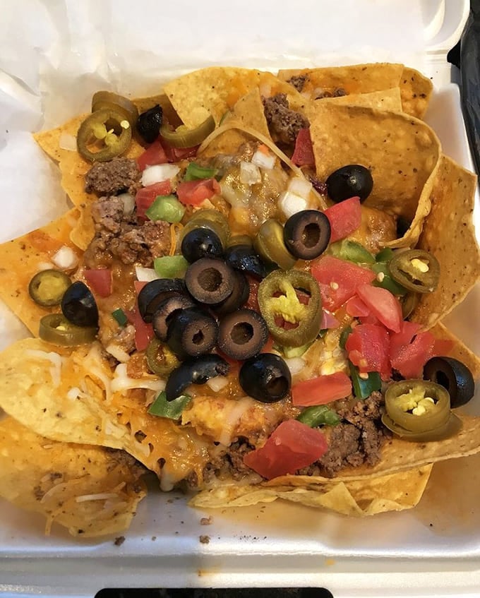 Loaded nachos bring Tex-Mex flair to the menu, piled high with toppings that make sharing feel like an unnecessary sacrifice.