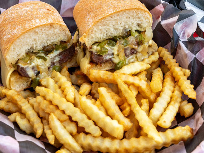 A sandwich that requires both hands and several napkins &ndash; this isn't fast food, it's slow-down-and-savor food.