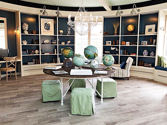 The reading room: Where books compete with views for your attention, and somehow everyone wins this delightful standoff.