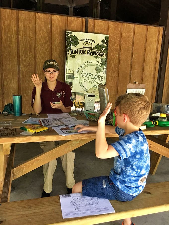 Young explorers earn their Junior Ranger badges, their enthusiasm for nature kindled by knowledgeable park staff who make geology cool.
