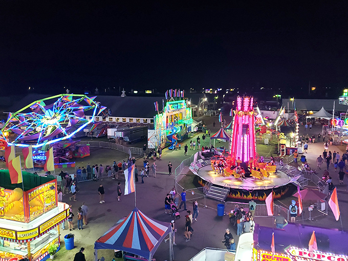 The Upper Peninsula State Fair lights up Escanaba nights with classic carnival thrills that bring out the kid in visitors of all ages.
