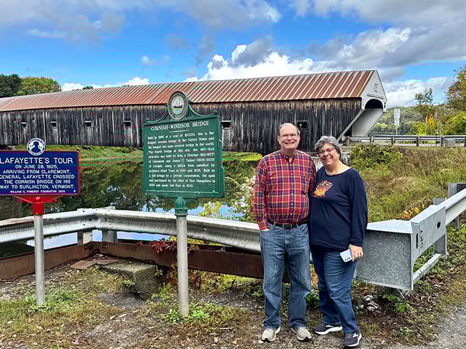 Visitors pause to appreciate this engineering wonder that has connected two states and countless generations since 1866.