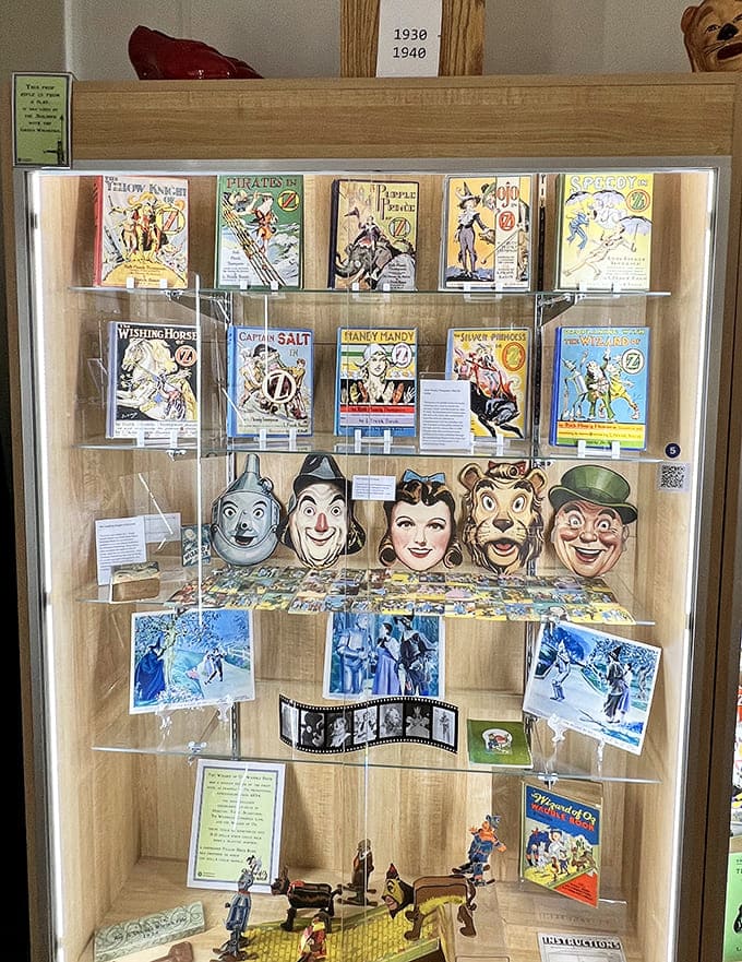 Vintage memorabilia fills display cases with treasures spanning decades, each piece telling its own story of cinematic history and cultural impact.
