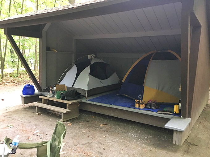 Primitive luxury Ascutney's trail shelters offer hikers a wilderness bedroom with million-star accommodations and no reservation required.