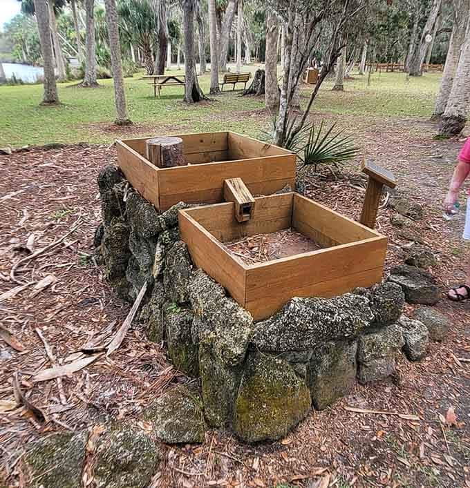 The indigo processing vats show that making blue dye was apparently as complicated as modern chemistry, just hotter and without safety equipment.