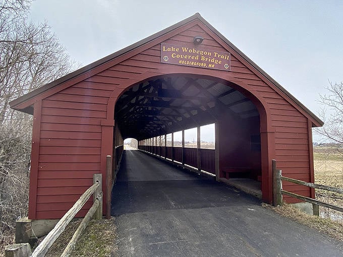 The tunnel-like perspective draws your eye forward, promising something wonderful just beyond that circle of light.
