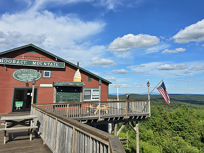 The country store: a treasure trove where maple becomes currency and Vermont's flavors await discovery.