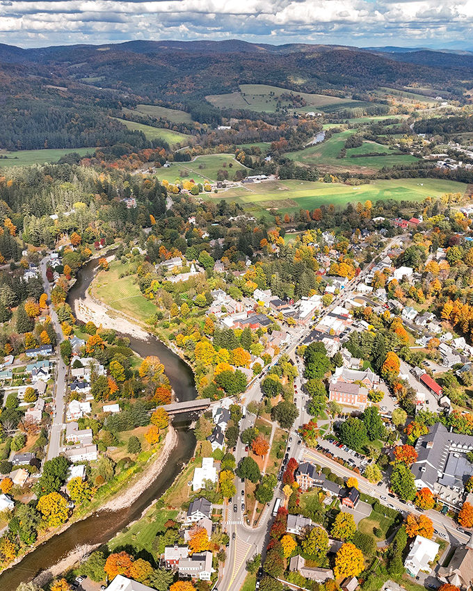 Woodstock from above reveals the perfect marriage of village and valley &ndash; a community that knows exactly where it belongs.
