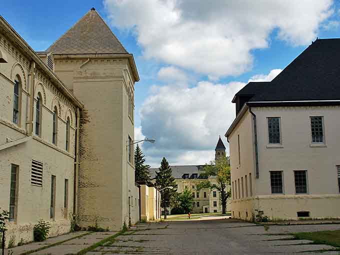 Fergus Falls Treatment Center rises like a small city, its impressive architecture a testament to institutional grandeur from another era.