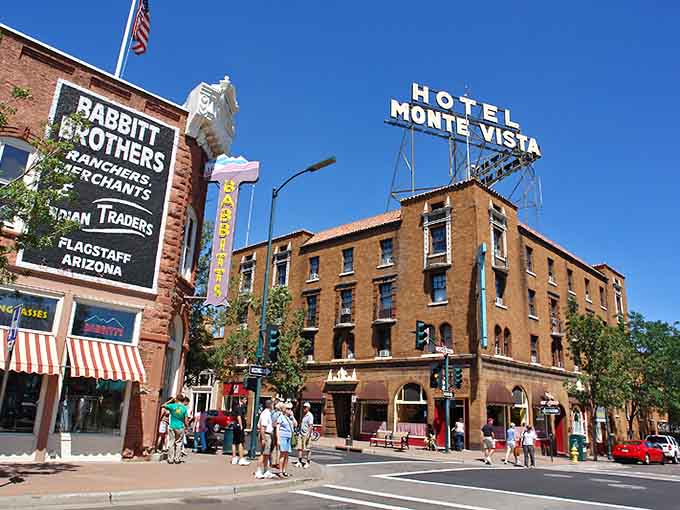 Historic hotel stands proud in this mountain town where Route 66 meets university energy.