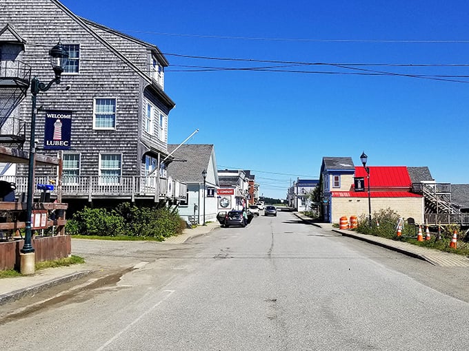Lubec's hillside homes look out over the peaceful harbor, with church steeples punctuating this easternmost American town.