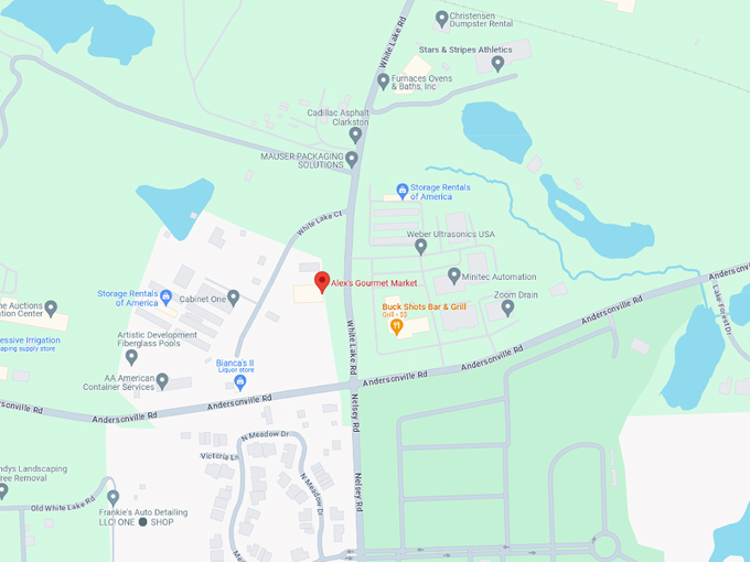 alexs gourmet market map