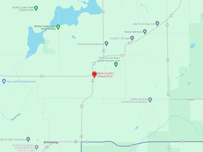Baker Country Cheese Store 10 Map