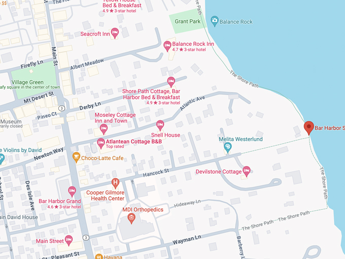 bar harbor shore path 10 map