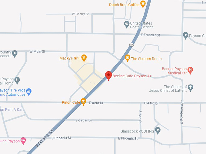 beeline cafe payson az 10 map