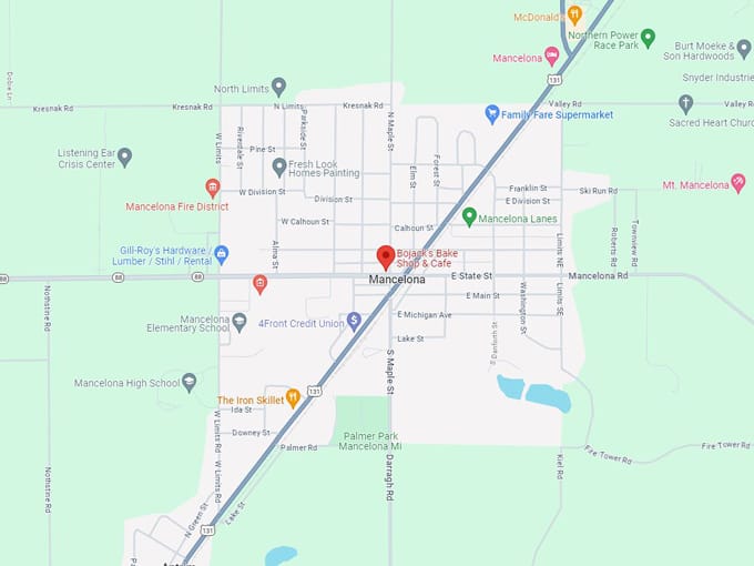 Bojack's Bake Shop & Cafe 10 Map