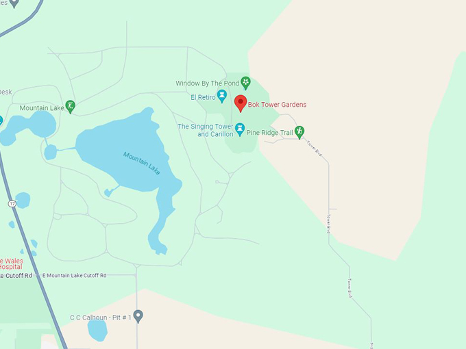 Bok Tower Gardens 10 Map