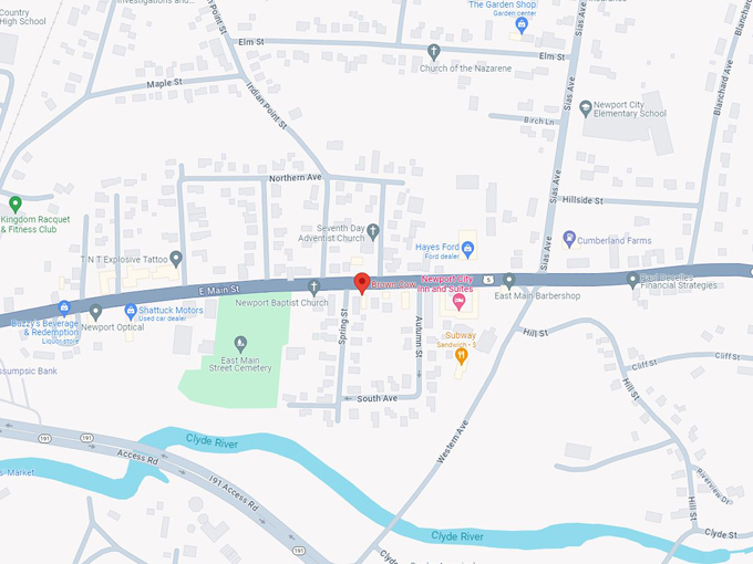 brown cow restaurant map