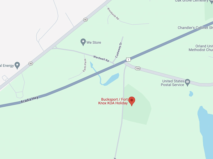 bucksport fort knox koa holiday 10 map