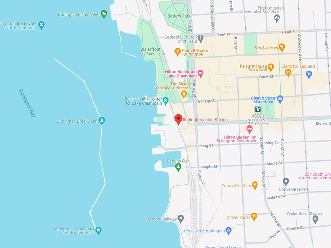 Burlington Union Station 10 Map