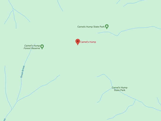camels hump 10 map