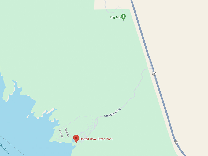 cattail cove state park 10 map 1