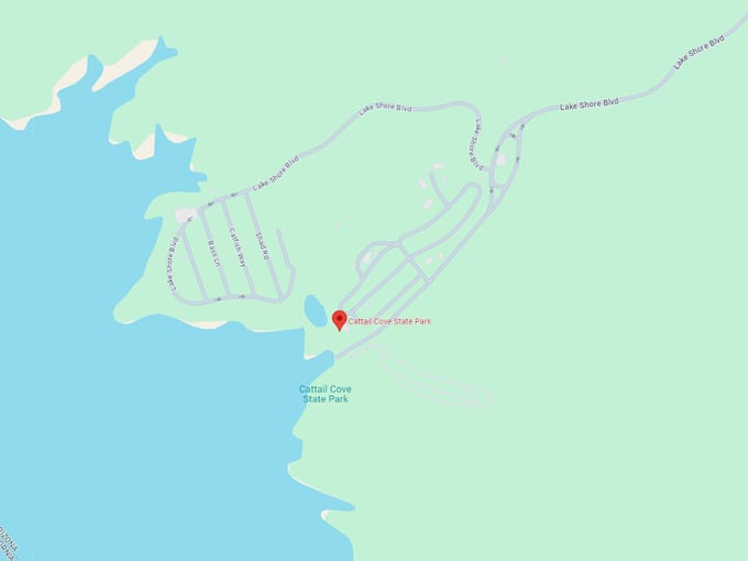 cattail cove state park 10 map