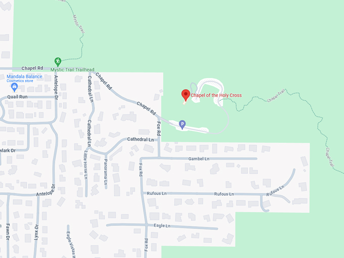 chapel of the holy cross 10 map