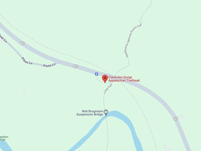 clarendon gorge appalachian trail 10 map