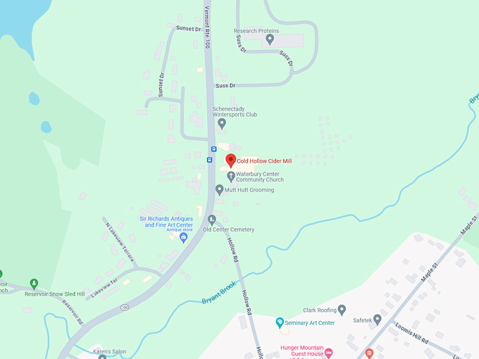 Cold Hollow Cider Mill 10 map