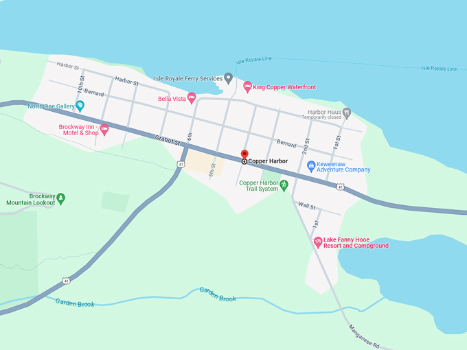 copper harbor 10 map