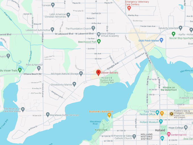 Deboer Bakkerij 10 Map